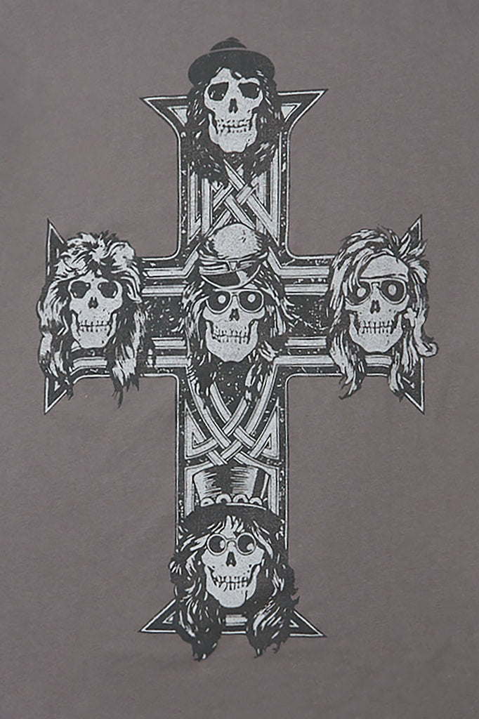 Mens Guns N' Roses Skull Cross Oversized Tee – Amnesia