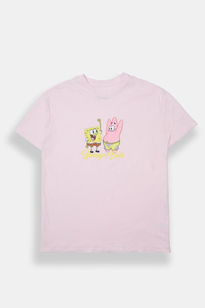 T-shirt coupe boyfriend imprimé SpongeBob et Patrick – Amnesia