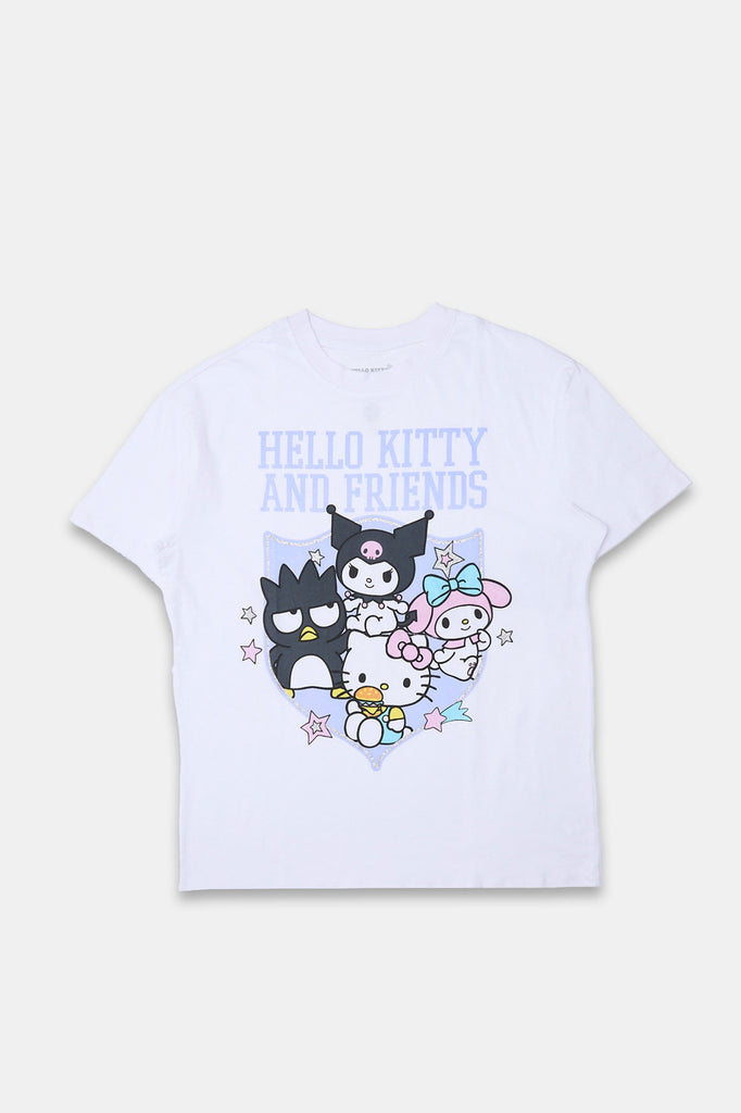 Hello Kitty And Friends Crest Graphic Boyfriend Tee – Amnesia